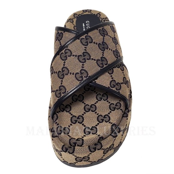 Gucci | Shoes | Gucci Shoes Angelina Gg Supreme Canvas Platform Slides ...